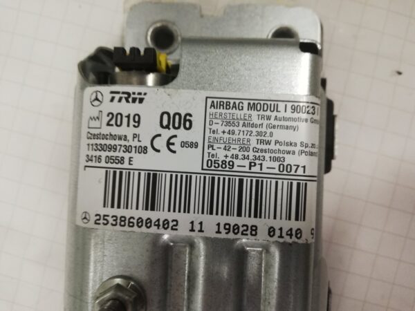 Mercedes Benz GLC ( X253) C ( W205) Airbag SRS A2538600402